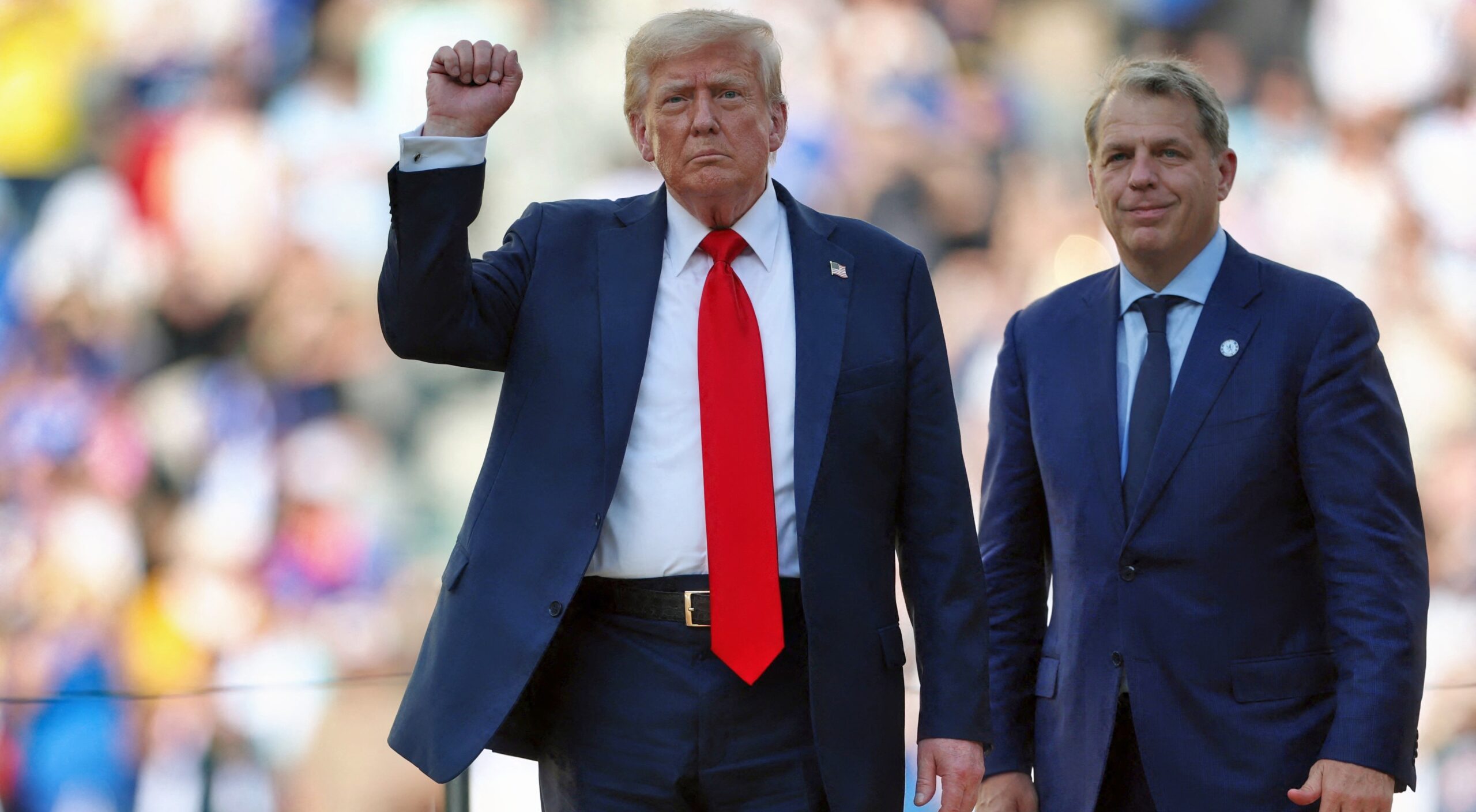 World Cup Stadium Workers Are Wearing Anti-Trump Pins