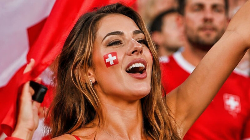 Stunning Swiss Fan In Team-Color Bikini Top Has Officially Won The 2026 ...