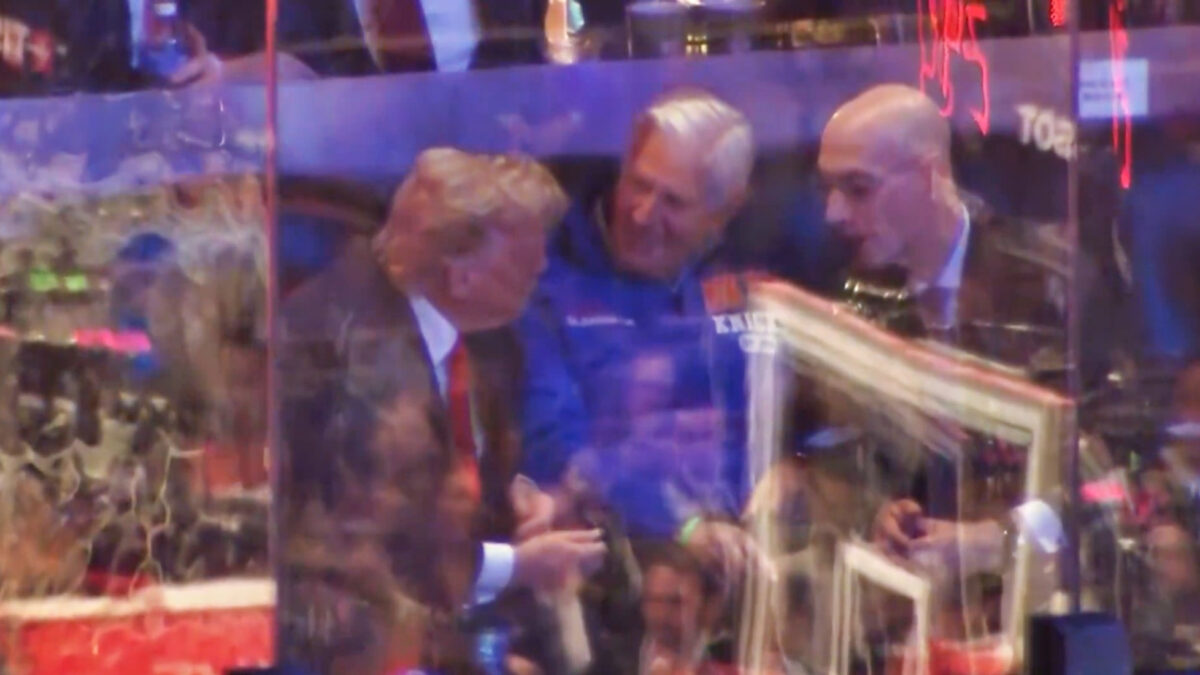 Cameras Caught An Angry Donald Trump Chewing Out Adam Silver Over The ...