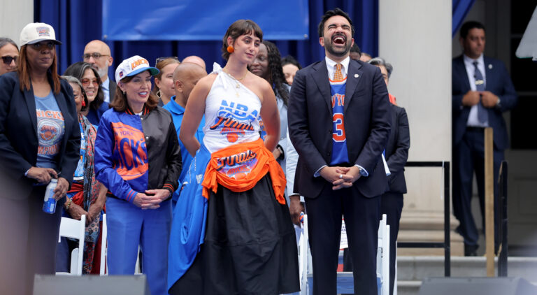 Zohran Mamdani's Wife Stole the Show at the Knicks Parade